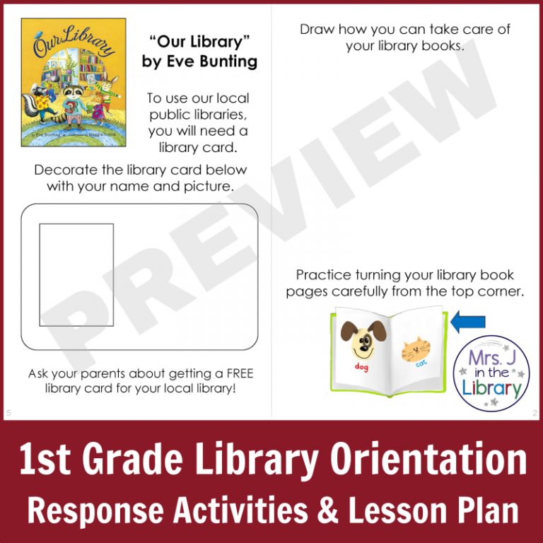 1st Grade Library Orientation Printable Read-loud Unit | Librarians Teach