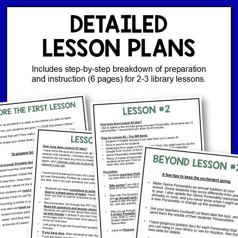 Reading Genre Personality Quiz for Elementary | Librarians Teach