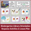 Kindergarten Library Orientation Printable Read-aloud Unit | Librarians ...