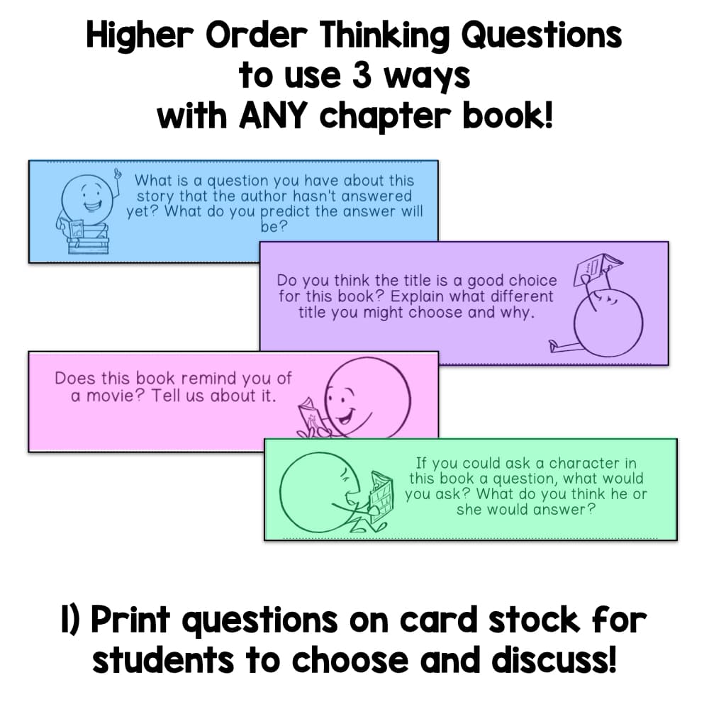 Discussion Questions For Any Chapter Book Printable And Digital Discussion Questions For Any Chapter Book Printable And Digital