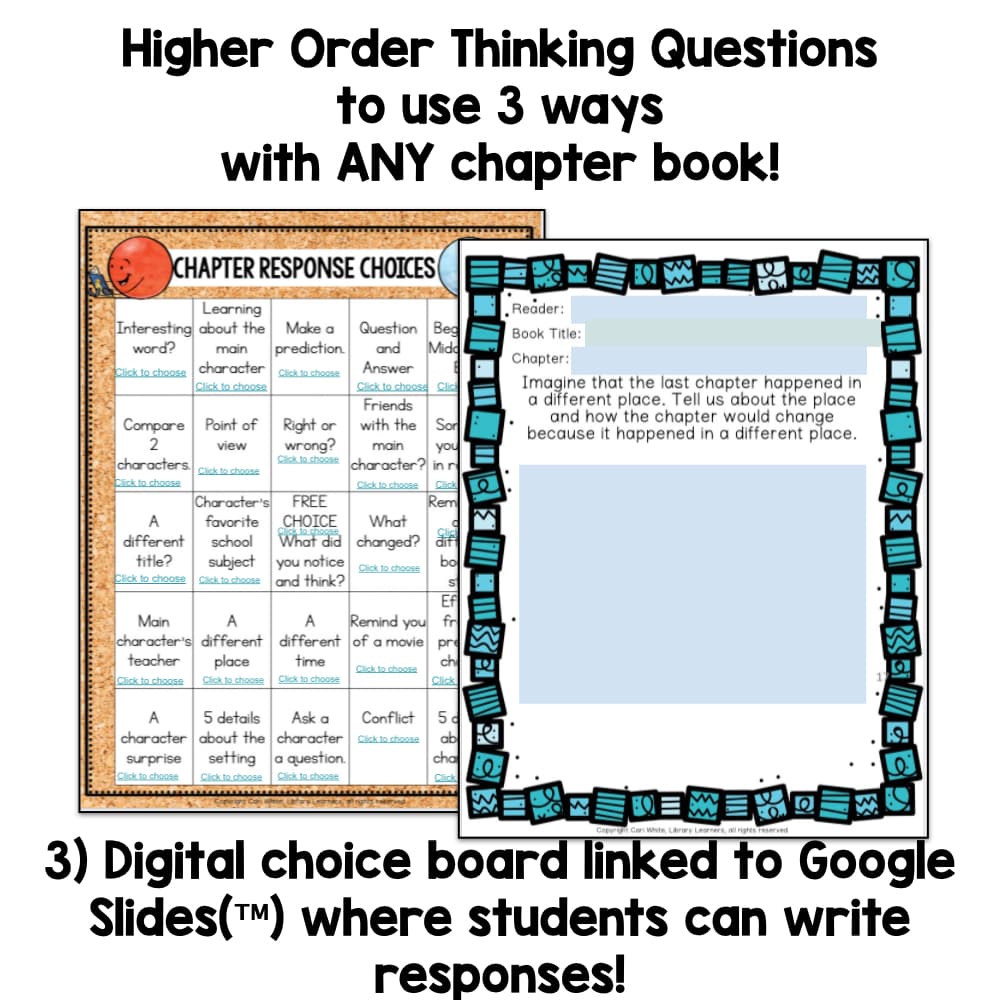 Discussion Questions For Any Chapter Book Printable And Digital