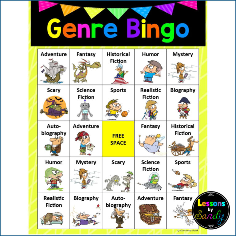 Book Genres Bingo Game | Librarians Teach