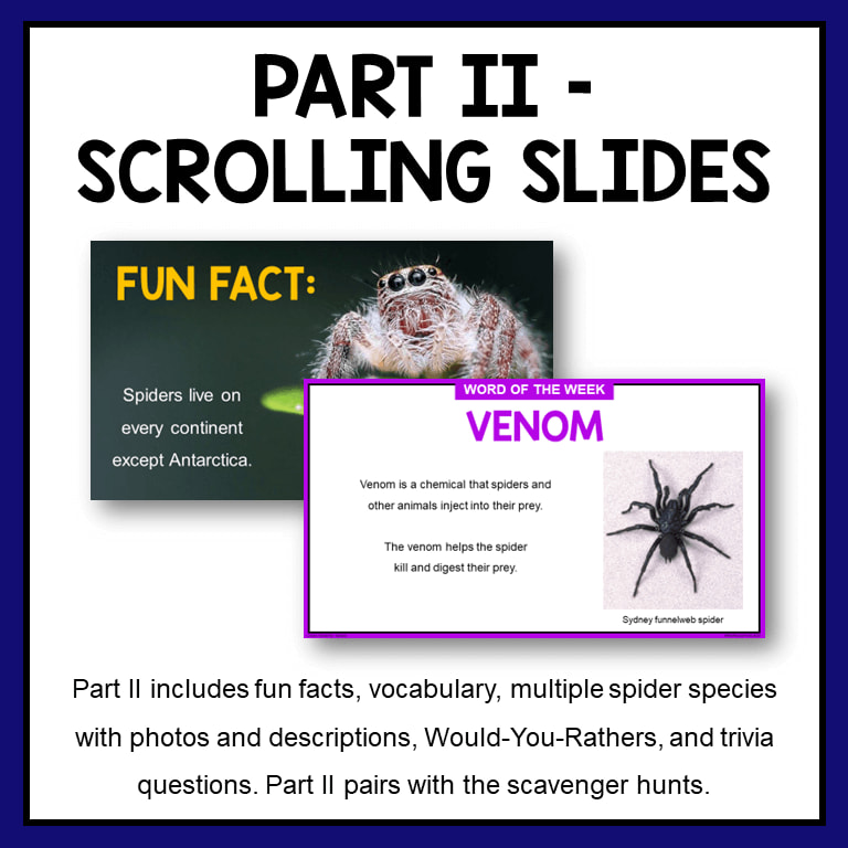 Spiders Storytime Lesson and Scavenger Hunts | Librarians Teach