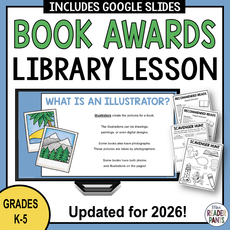 Book Awards Elementary Library Lesson | Librarians Teach