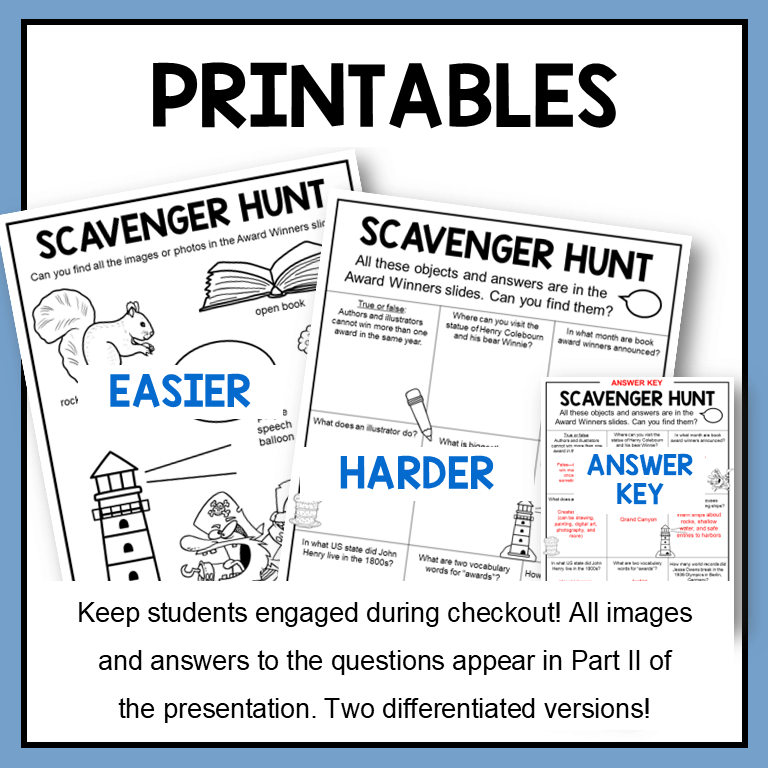 Book Awards Elementary Library Lesson | Librarians Teach