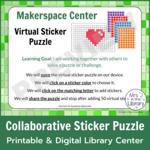 Collaborative Sticker Puzzle Makerspace Center | Librarians Teach