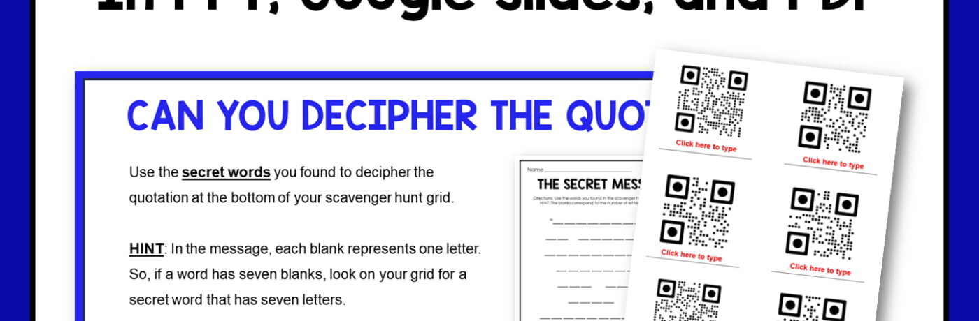 Library Orientation QR Code Scavenger Hunt for Grades 4-7 | Librarians ...