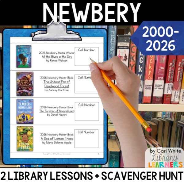 Newbery Award Library Lessons and Scavenger Hunt | Librarians Teach
