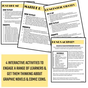 Graphic Novel & Comic Makerspace Activities | Librarians Teach