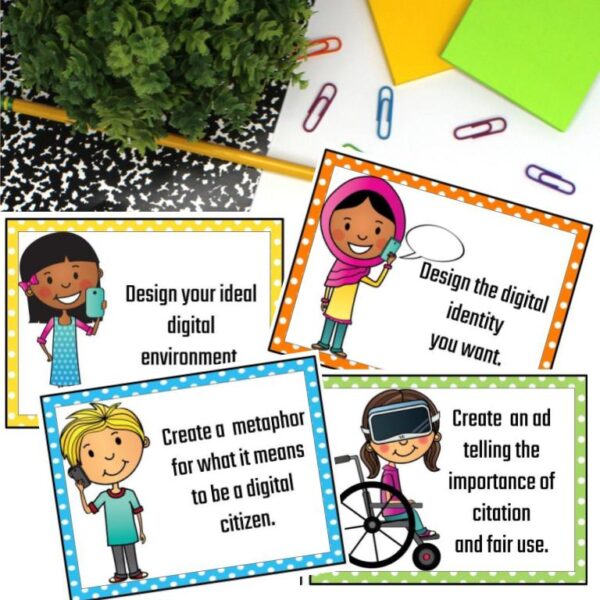 No-Prep Digital Citizenship Makerspace Activity Task Cards | Librarians ...