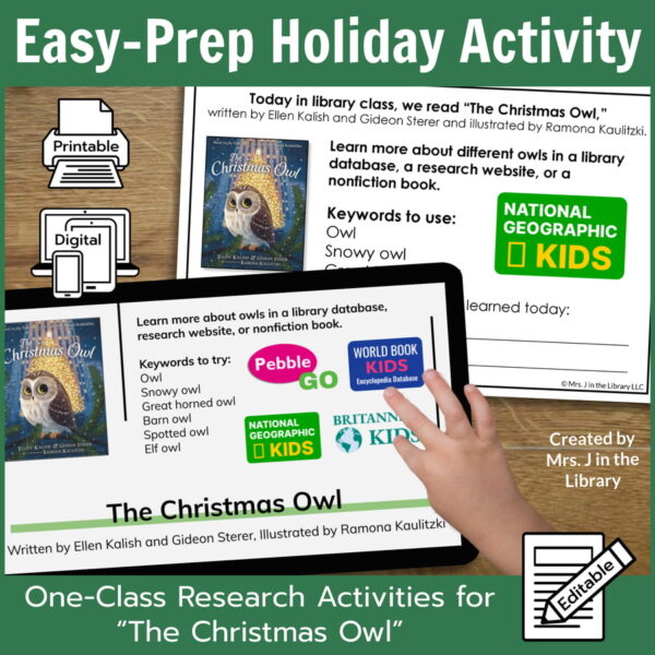 Christmas Owls: One-Class Research Activities & Read-aloud Lesson ...