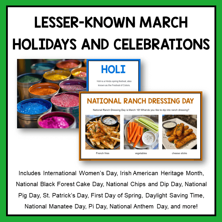 March Holidays Digital Bulletin Board & Scavenger Hunts for Elementary ...