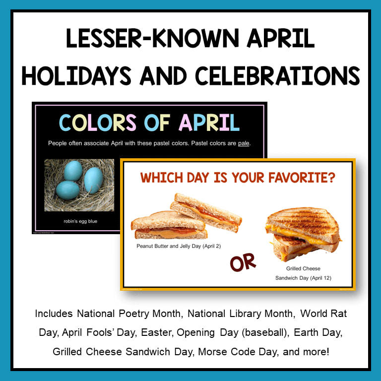 April Holidays Digital Bulletin Board & Scavenger Hunts for Elementary ...
