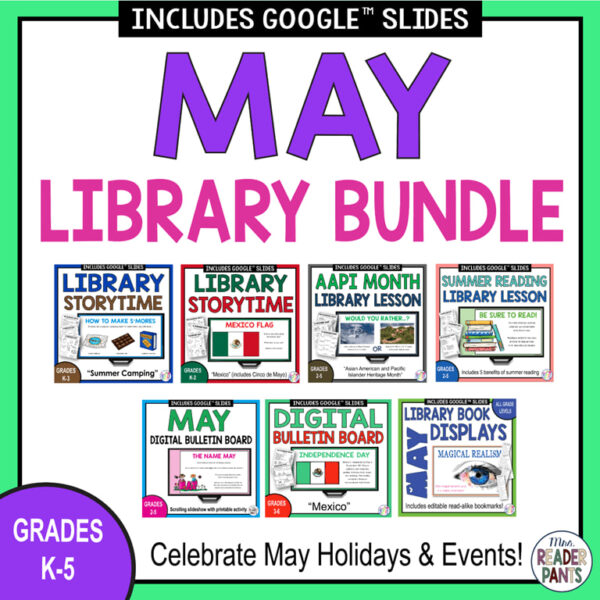 May Elementary Library Lessons BUNDLE | Librarians Teach