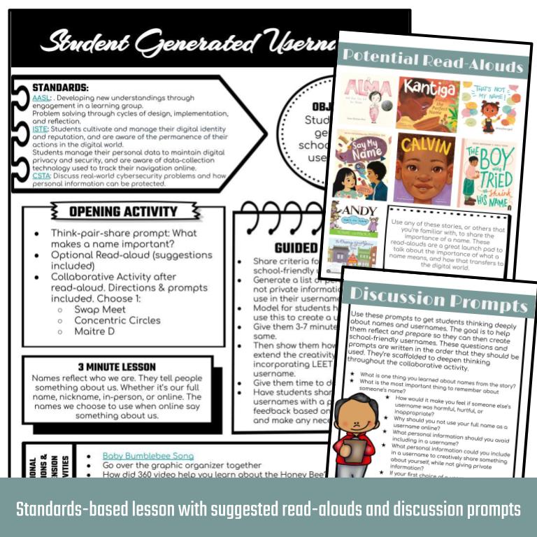 Student Generated Usernames: Digital Citizenship Lesson & Practice ...