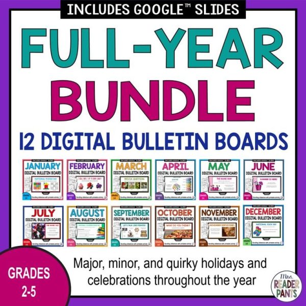 Monthly Holidays Digital Bulletin Board & Scavenger Hunts BUNDLE for ...