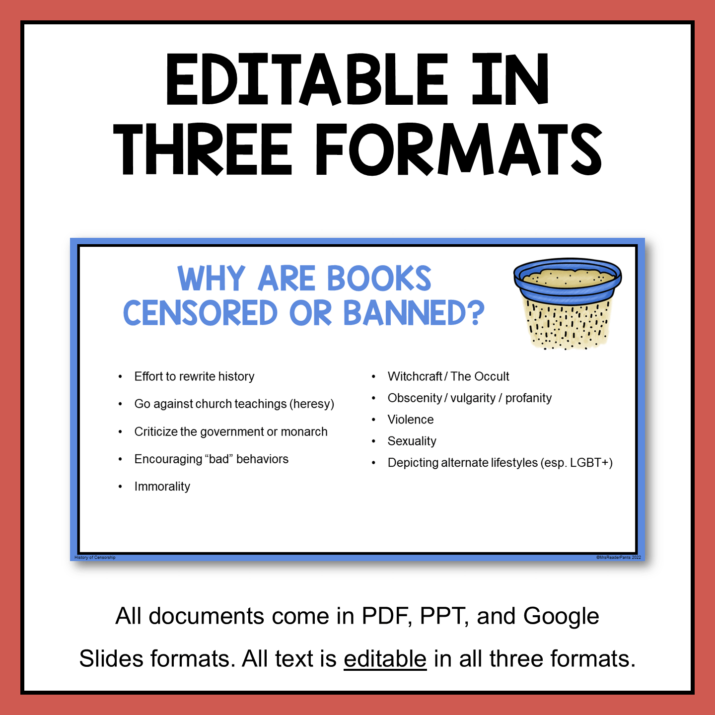 Censorship "Then and Now" Lessons BUNDLE | Librarians Teach