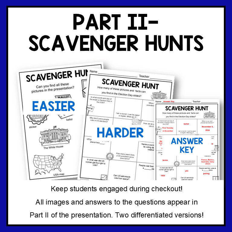 Election Day Storytime Lesson and Scavenger Hunts | Librarians Teach