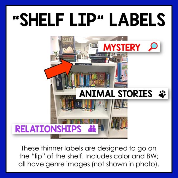 Library Genre Shelf Signs and Labels for Genrefying Your Collection ...