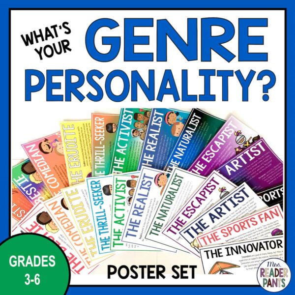 What's Your Genre Personality Poster Set for Elementary | Librarians Teach