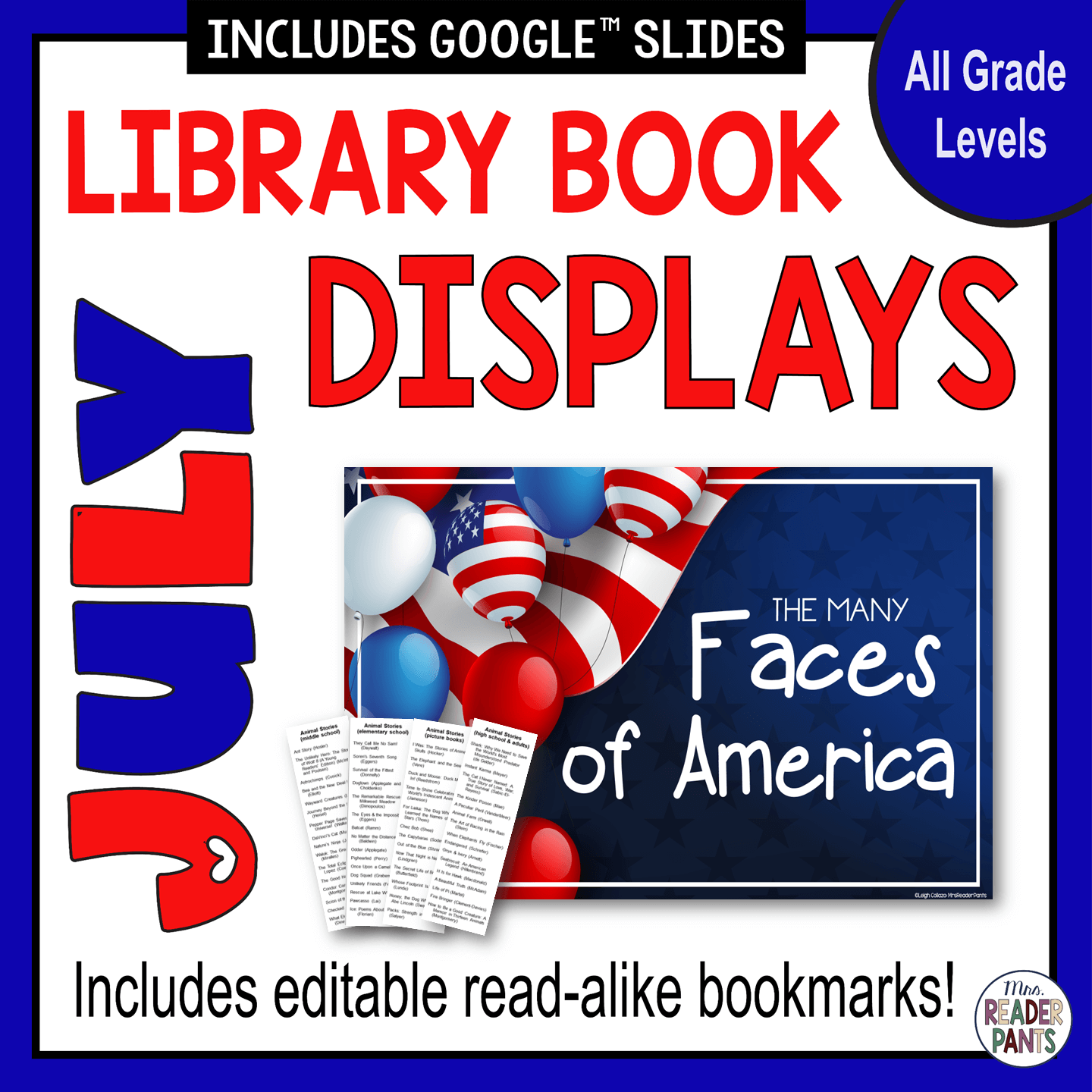 July Book Display Posters and Read-alike Bookmarks | Librarians Teach