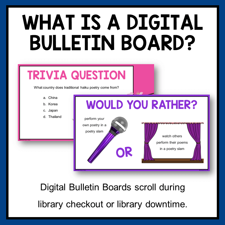 National Poetry Month Digital Bulletin Board for Secondary | Librarians ...