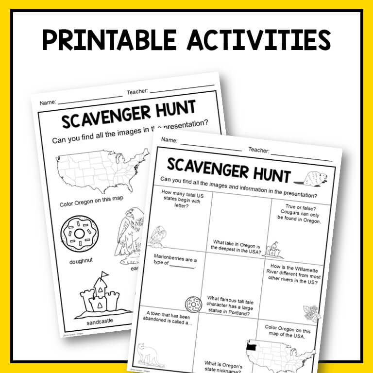 Oregon State Library Lesson and Scavenger Hunts | Librarians Teach
