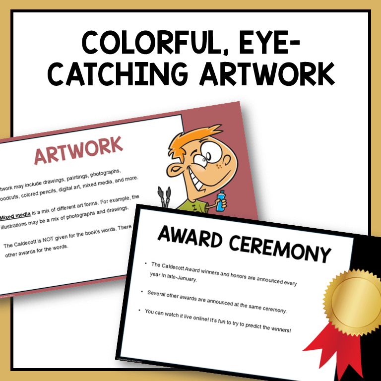 Mock Caldecott Award Elementary Lesson and Scavenger Hunts | Librarians ...