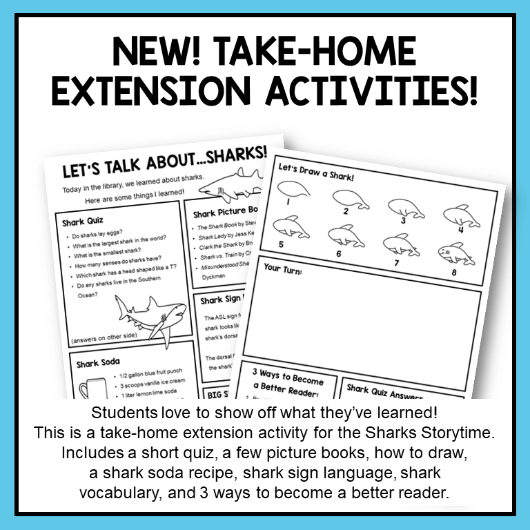 Sharks Storytime Lesson and Scavenger Hunts | Librarians Teach