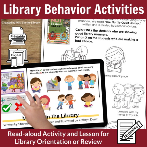 Library Orientation Read-aloud Activities & Lessons BUNDLE for ...