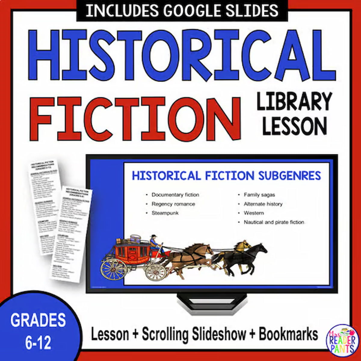 Historical Fiction Genre Library Lesson for Middle and High School ...