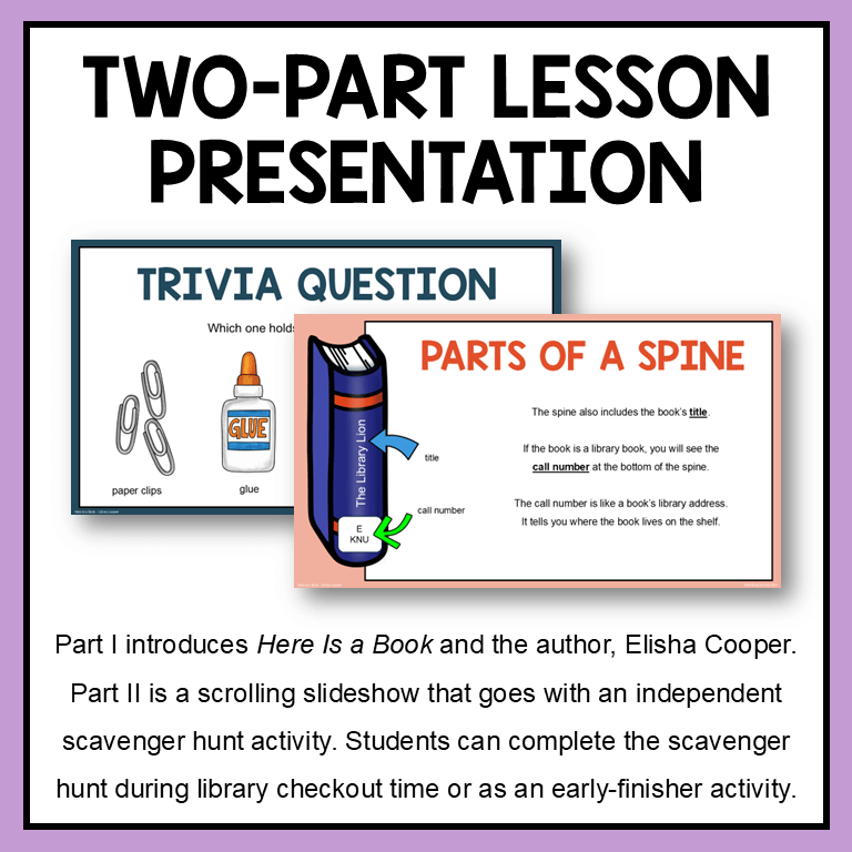 Picture Book Lesson for Here is a Book by Elisha Cooper | Librarians Teach