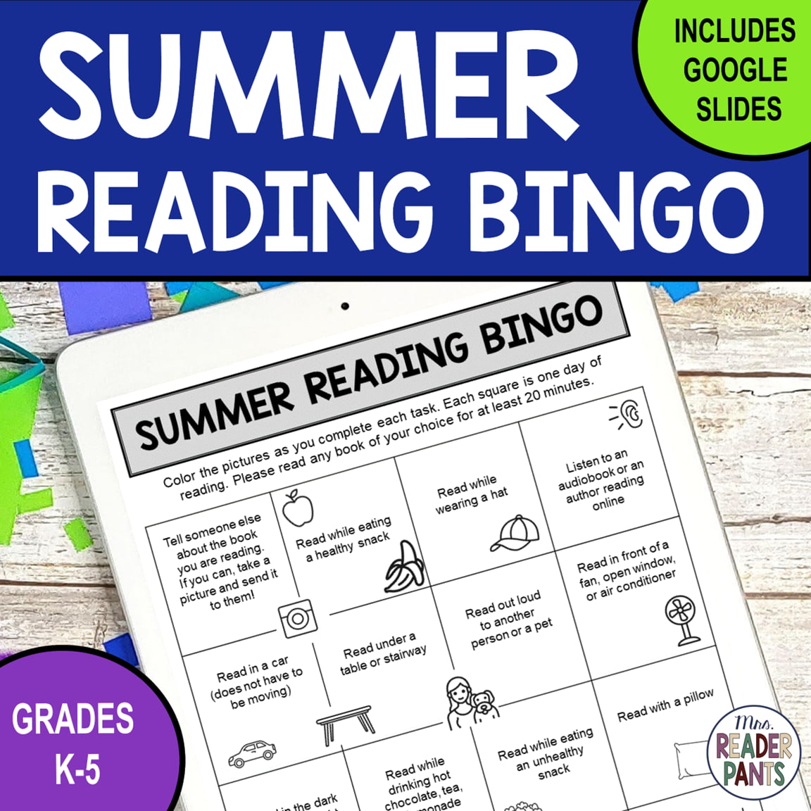 Elementary Summer Reading Bingo Challenge & Book Lists | Librarians Teach