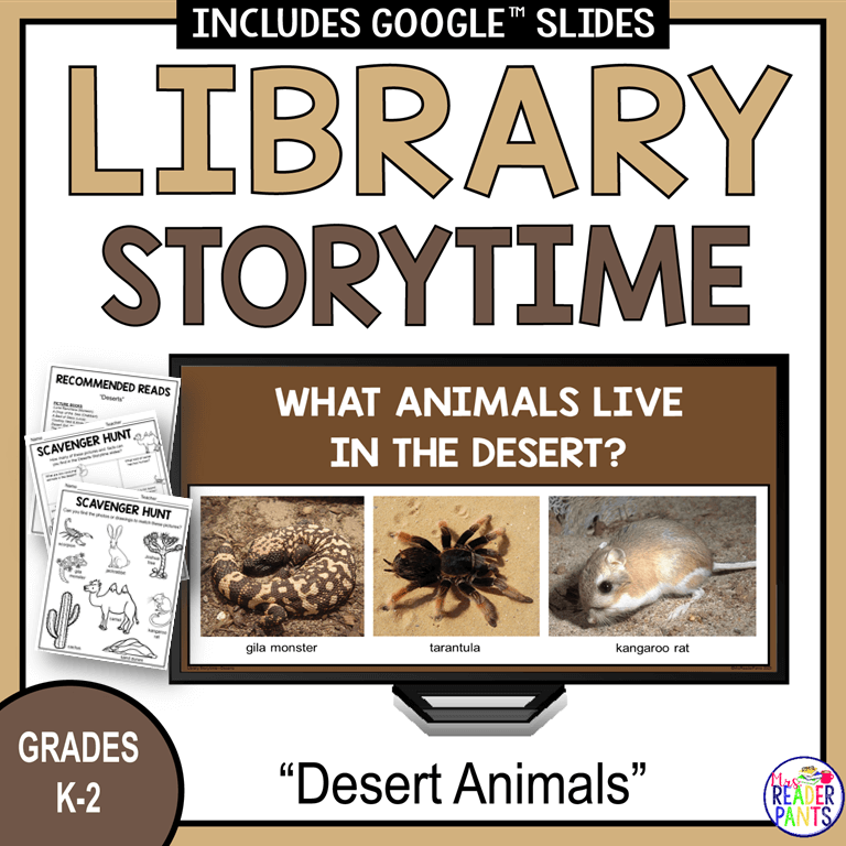 Desert Animals Storytime Lesson and Scavenger Hunts | Librarians Teach