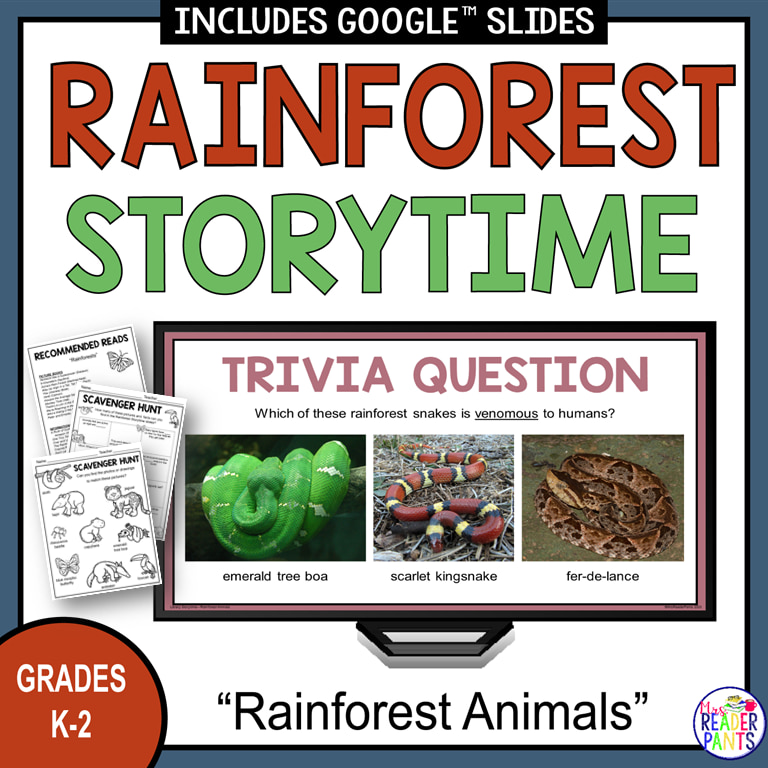 Rainforest Animals Storytime Lesson and Scavenger Hunts | Librarians Teach