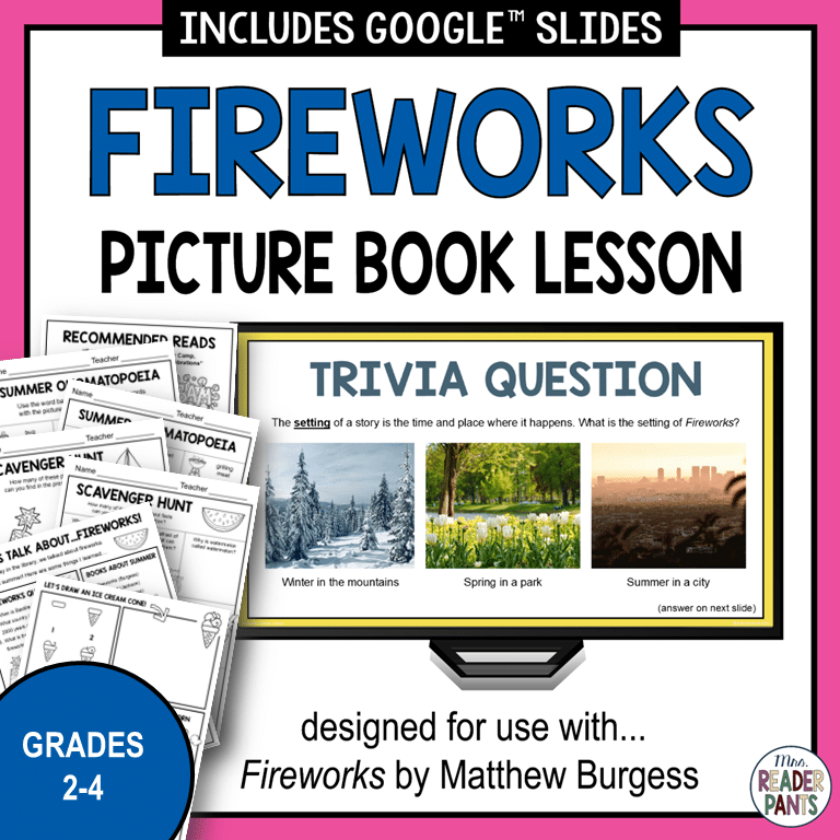 Picture Book Lesson for Fireworks by Matthew Burgess | Librarians Teach